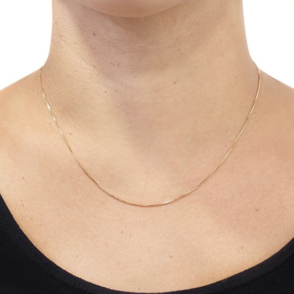Corrente em Ouro 18k Veneziana 45cm - 2.30g | Camafeo Joias